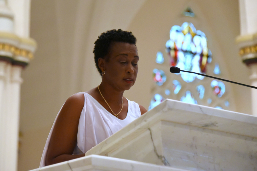 Cardinal Antoine Kambanda, the head of the Church in Rwanda, celebrates ...