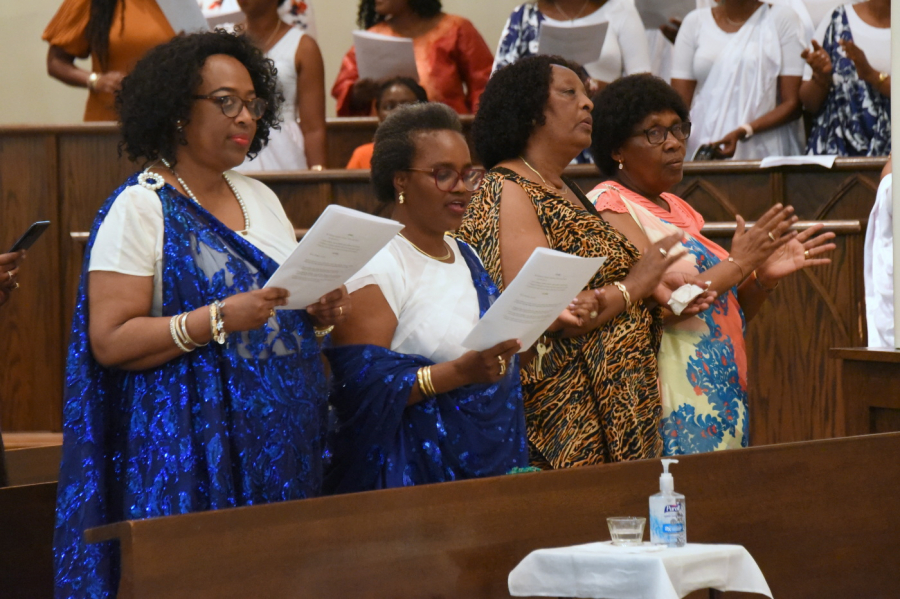 Cardinal Antoine Kambanda, the head of the Church in Rwanda, celebrates ...